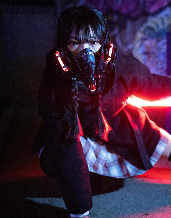 Cyberpunk Led Gas Mask | Techwear