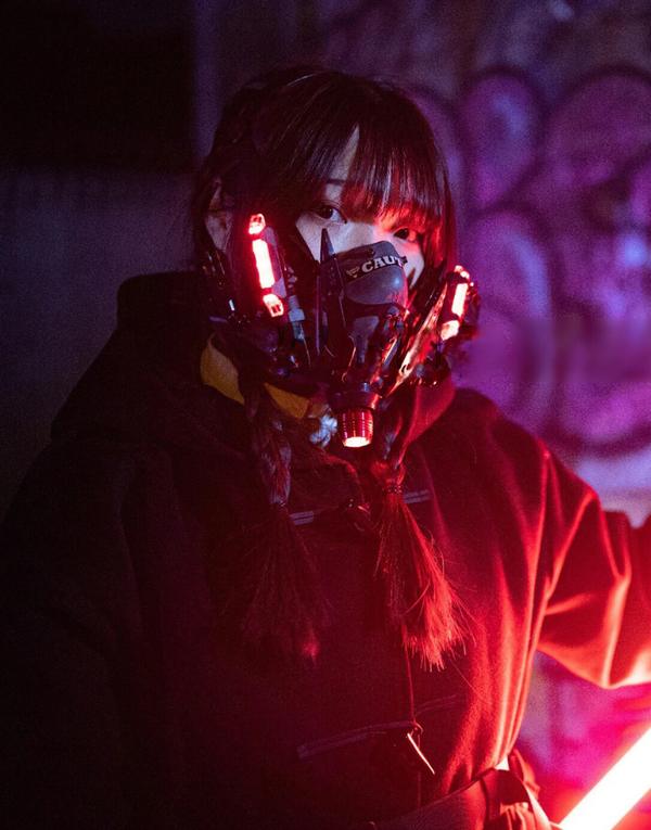 Cyberpunk Led Gas Mask | Techwear