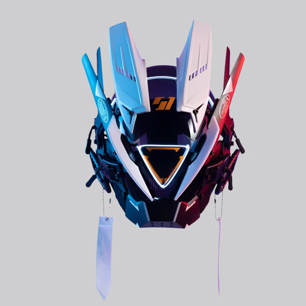 Bicolor Cyberpunk Helmet | Techwear
