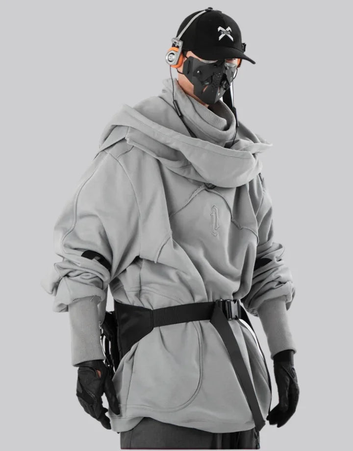 Cyberpunk Grey Hoodie | Techwear