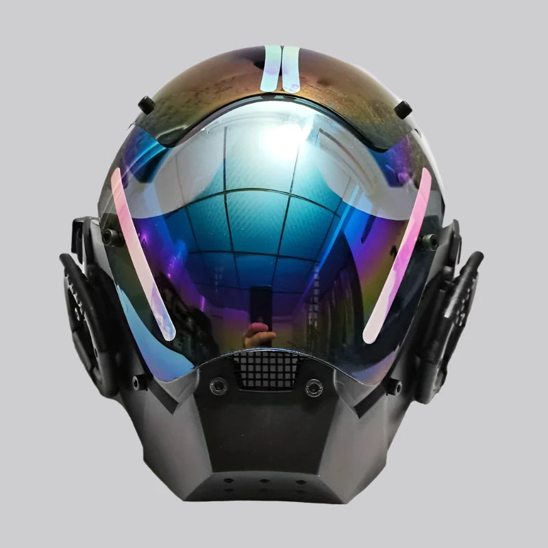 Reflective Cyberpunk Helmet | Techwear
