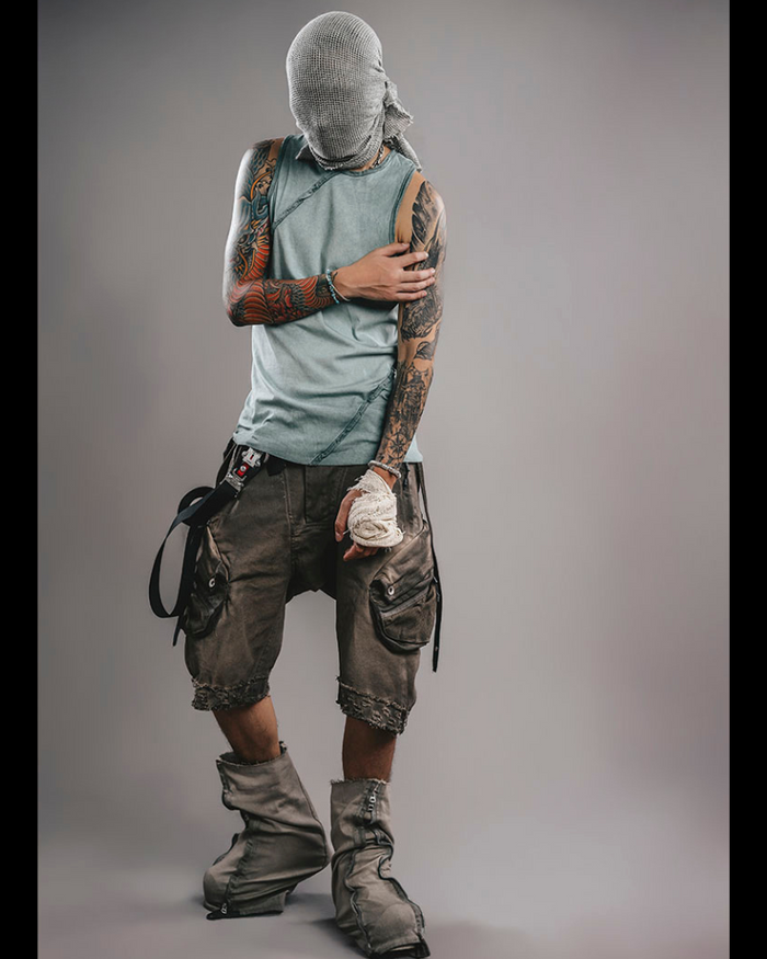 Ripped Cargo Shorts | Techwear