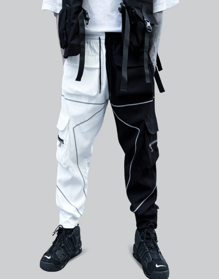 Streetwear Black and White Pants | Techwear