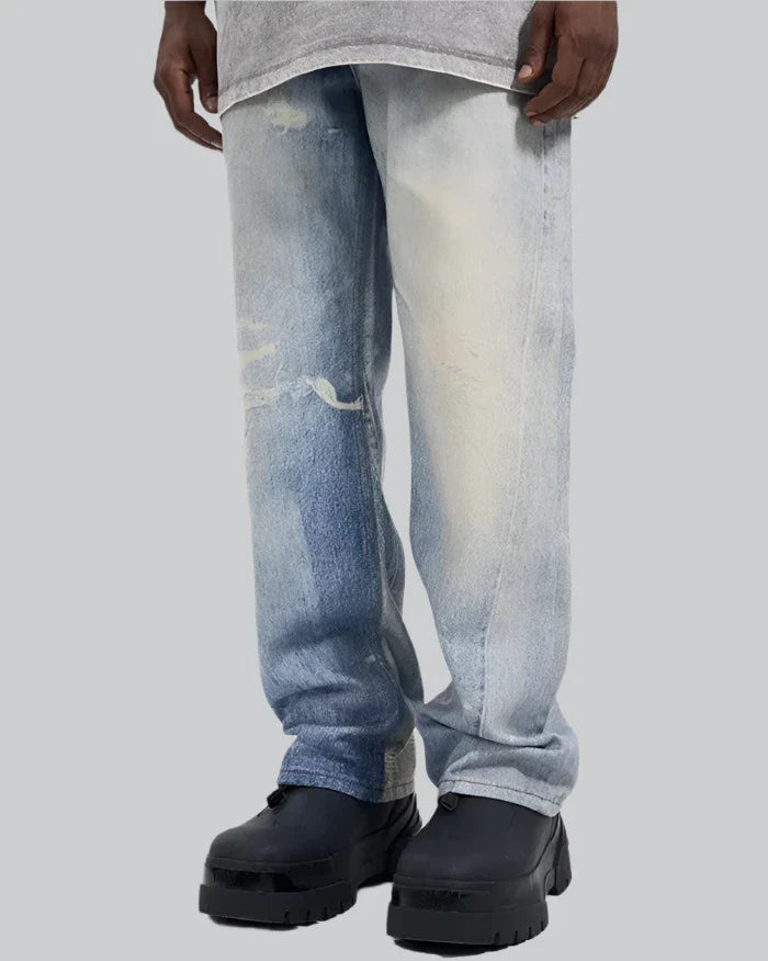 Y2K Light Blue Jeans | Techwear