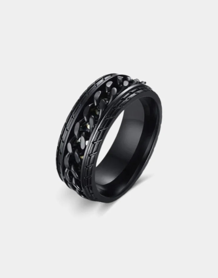 Black Chain Ring | Techwear